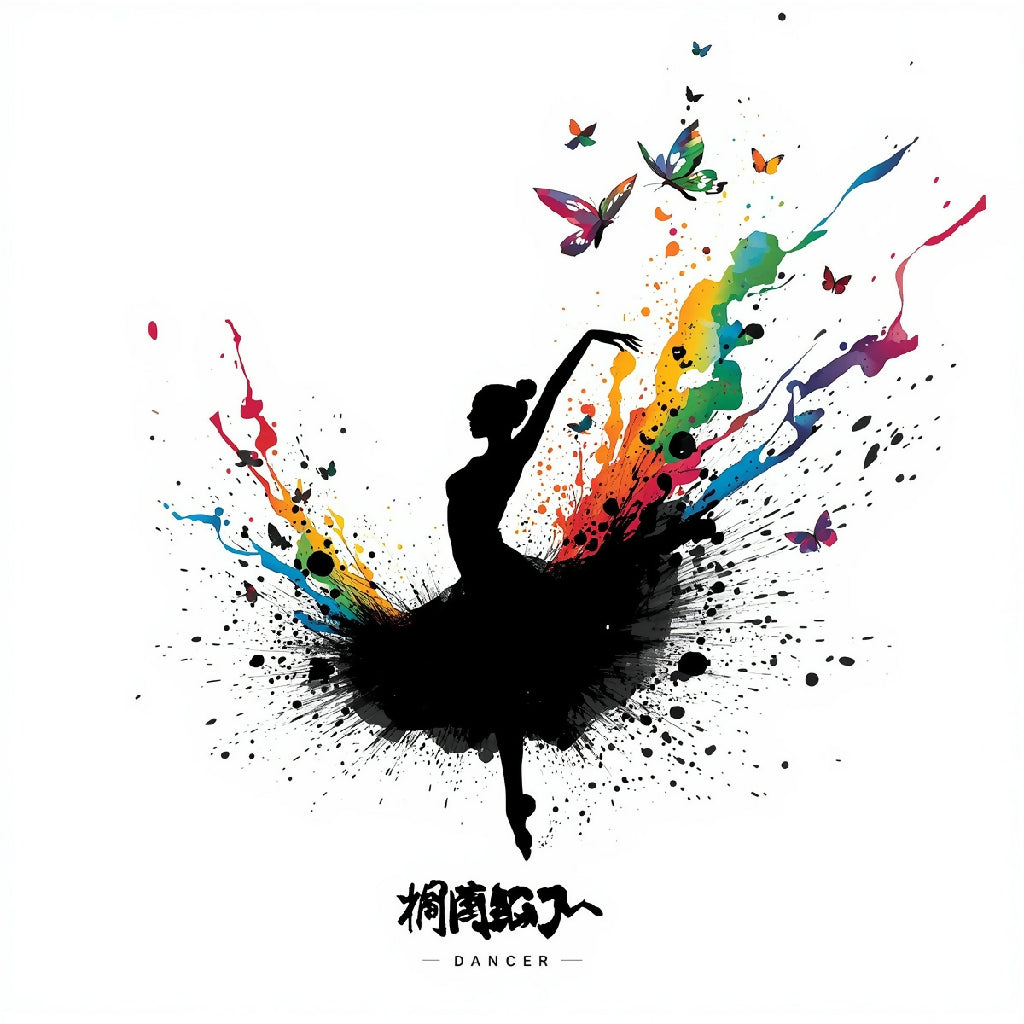 A dynamic vector illustration in flowing Sumi-e ink splatter style sho
