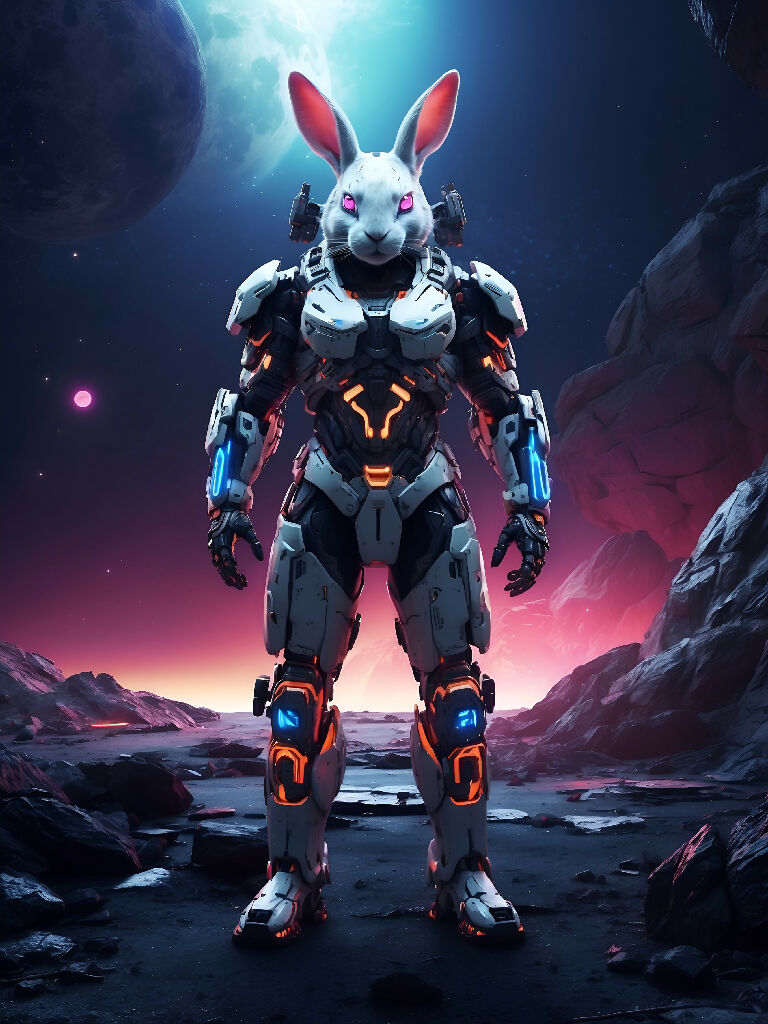 Rabbit in cyborg body #4