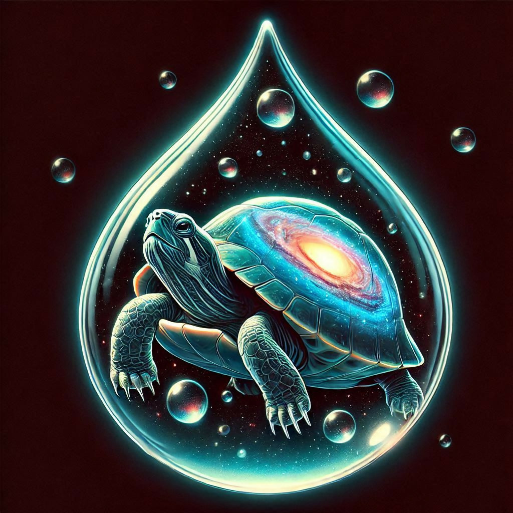 digital art, surreal art, nature art, cosmic art, turtle art, cosmi...