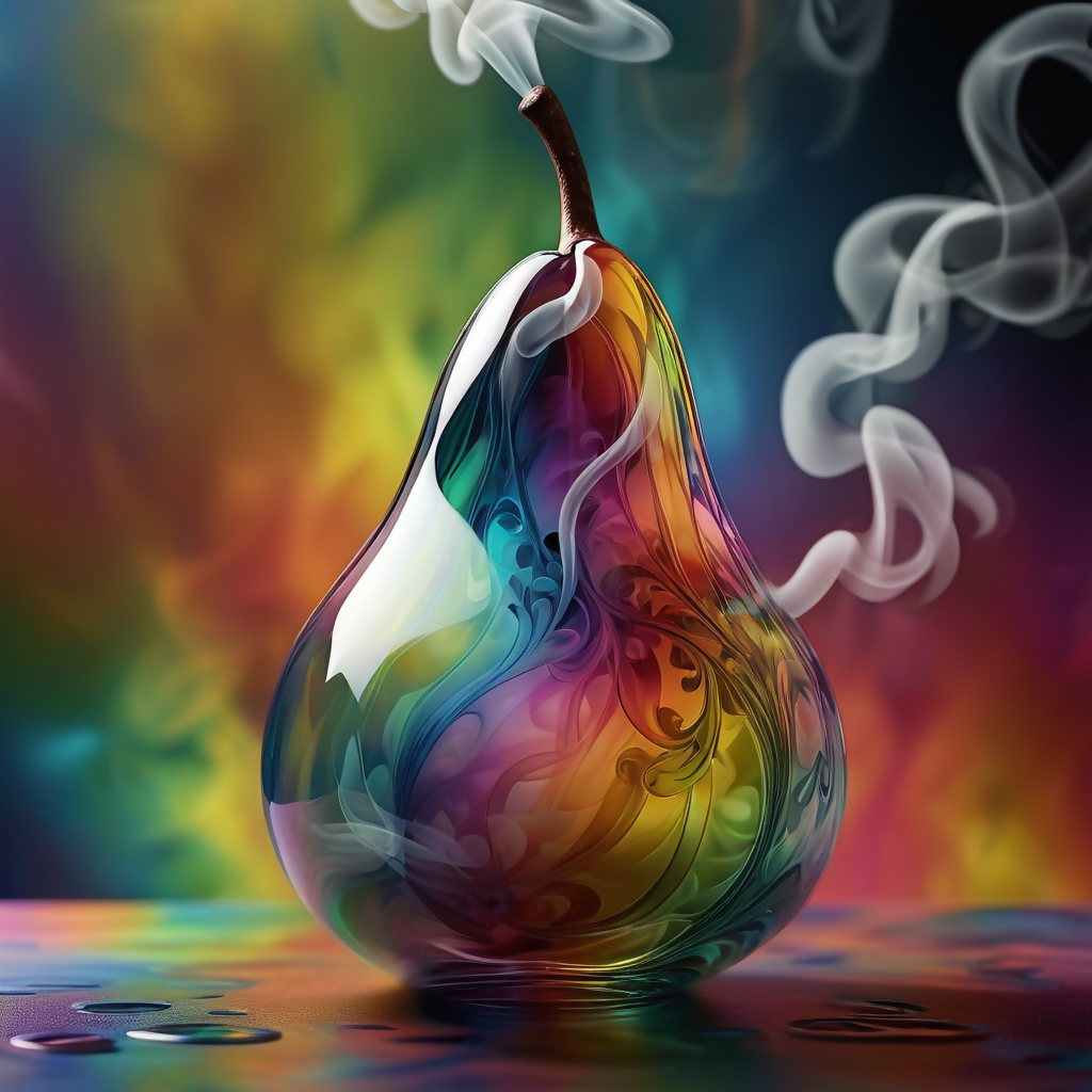 Abstract Smoky Pear - Vibrant Digital Art Print | MoonStardust on G...
