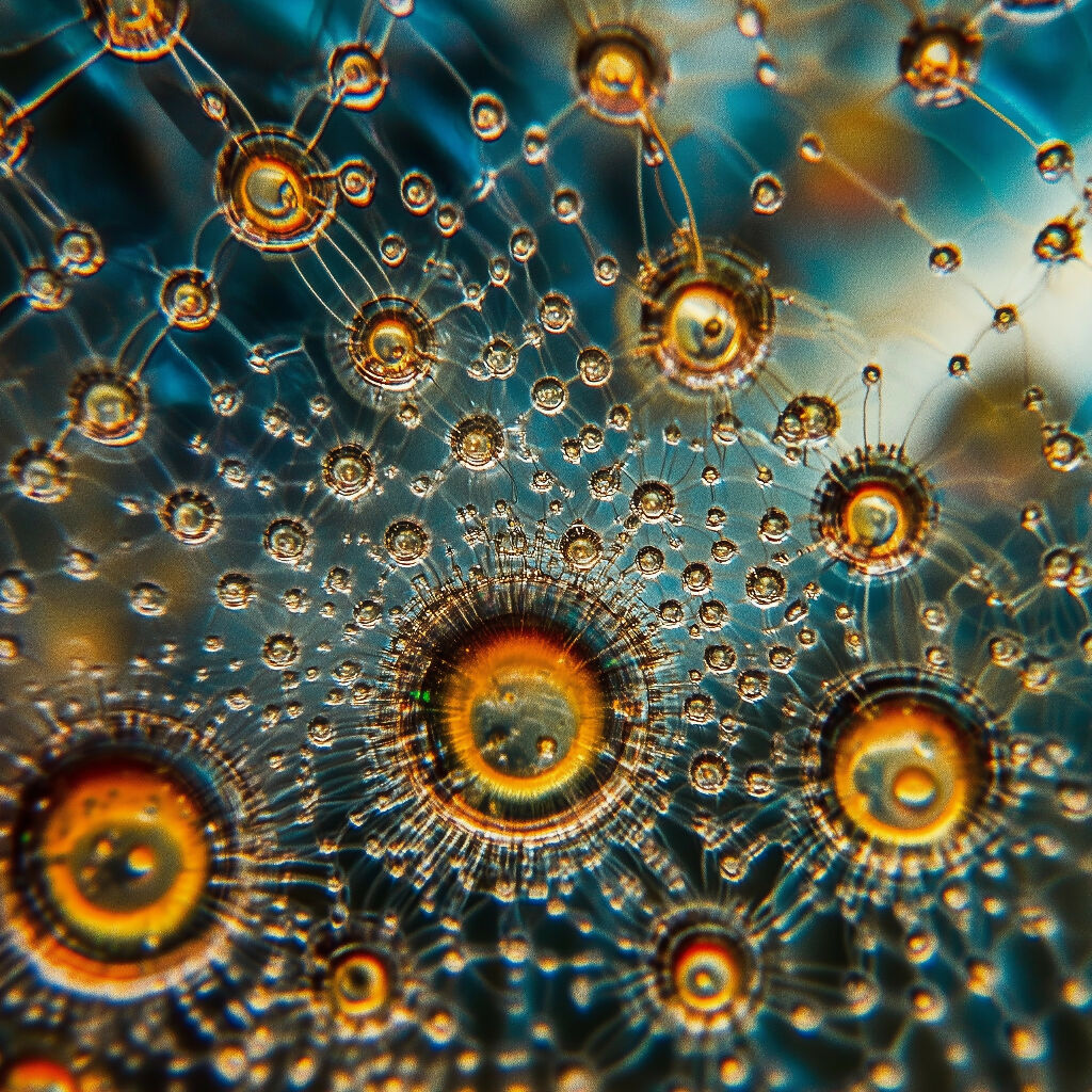 Closeup Microscopic AI of Diatoms