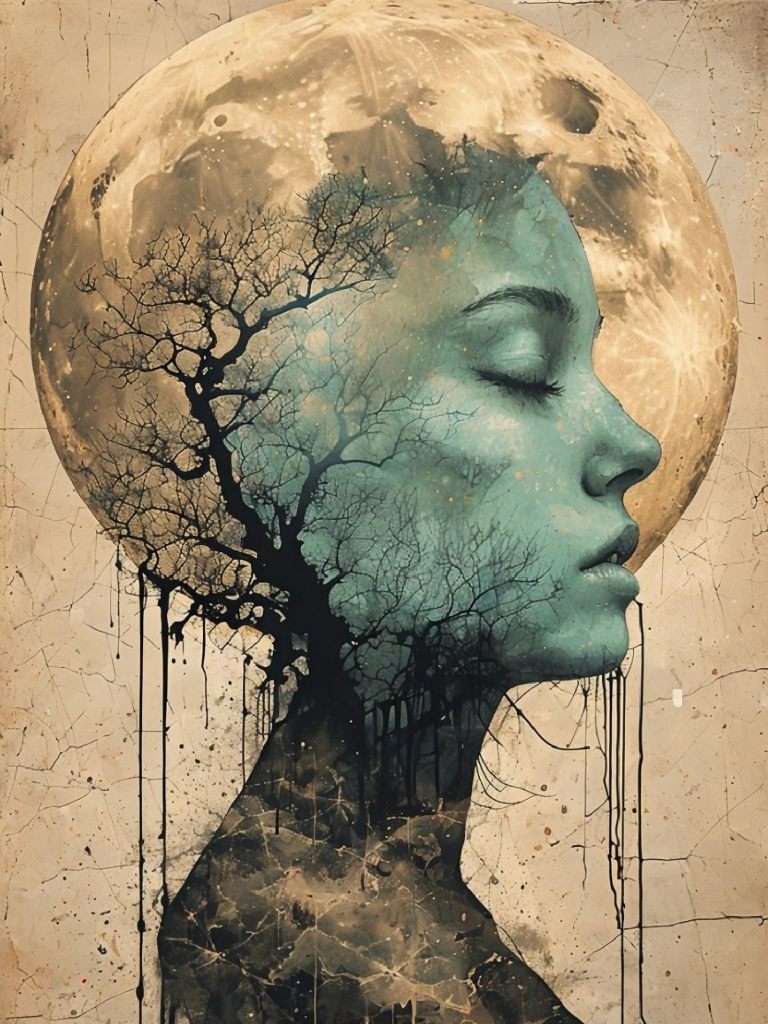 Abstract Woman In Soul of the Moon