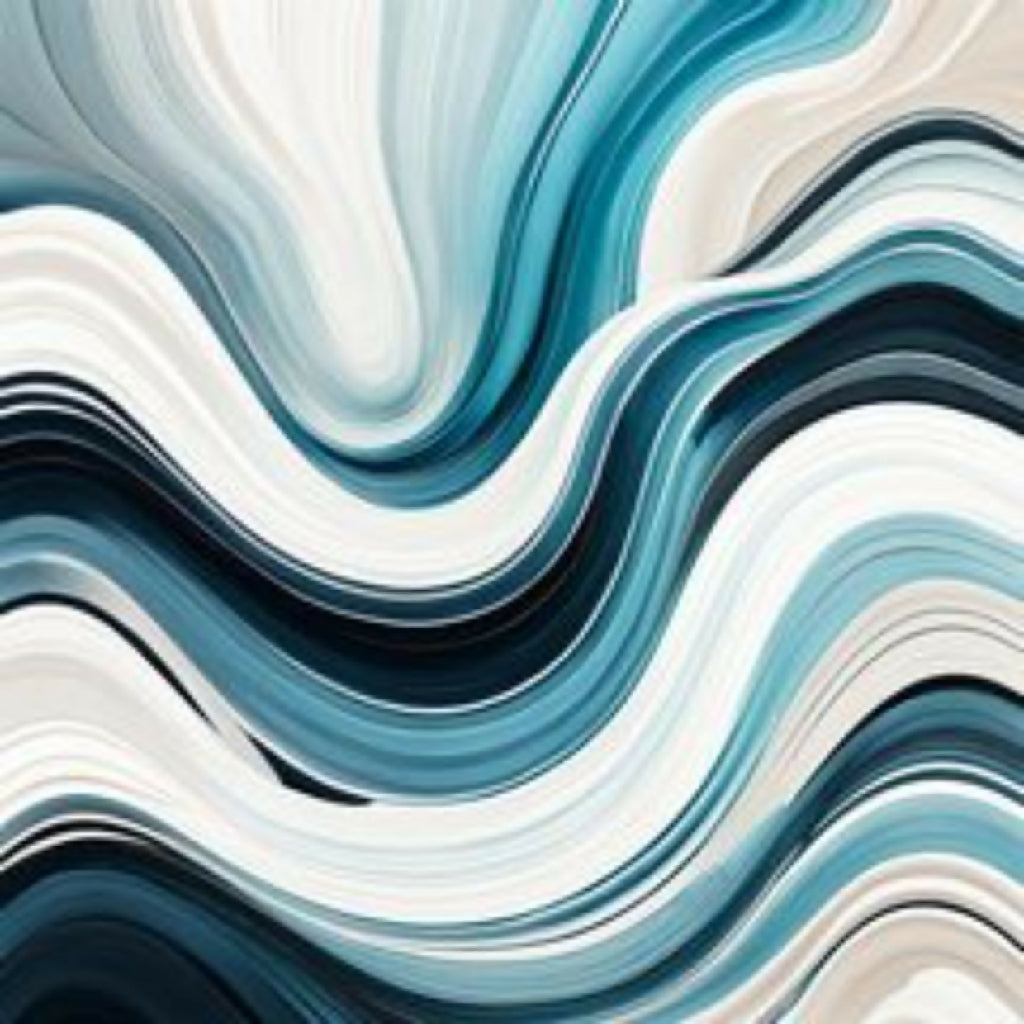 Printable Abstract Art | Neutral wavy white abstract paint decor