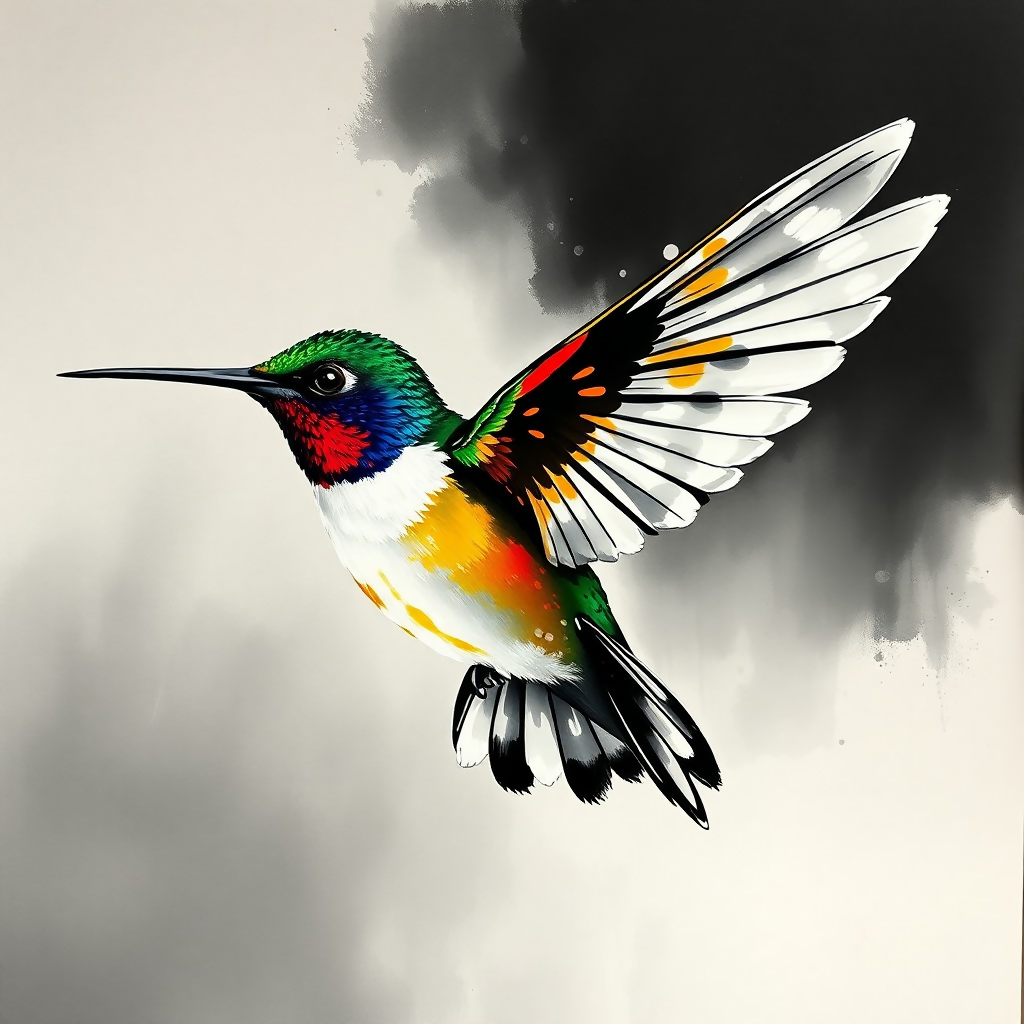 Aerodynamic Brilliance: The Hummingbird’s Palette
