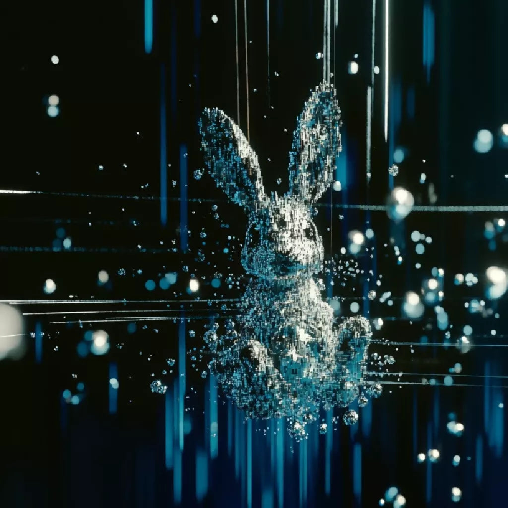 Glitch Bunny — Cyber Creature in Neon Code