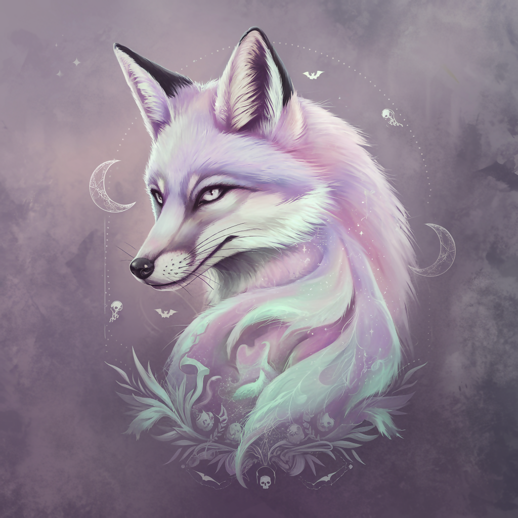 Pastel Fox Portrait art