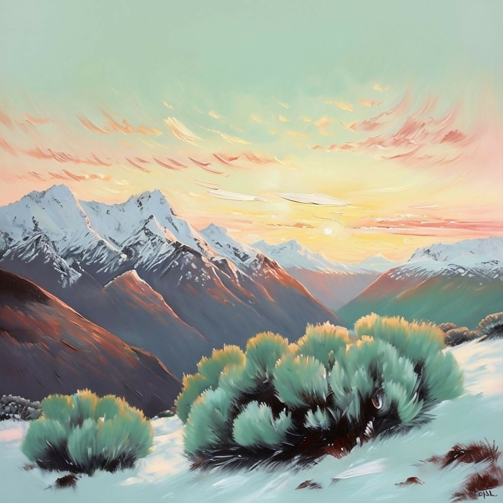 The Southern Alps Awaken in Mint and Gold