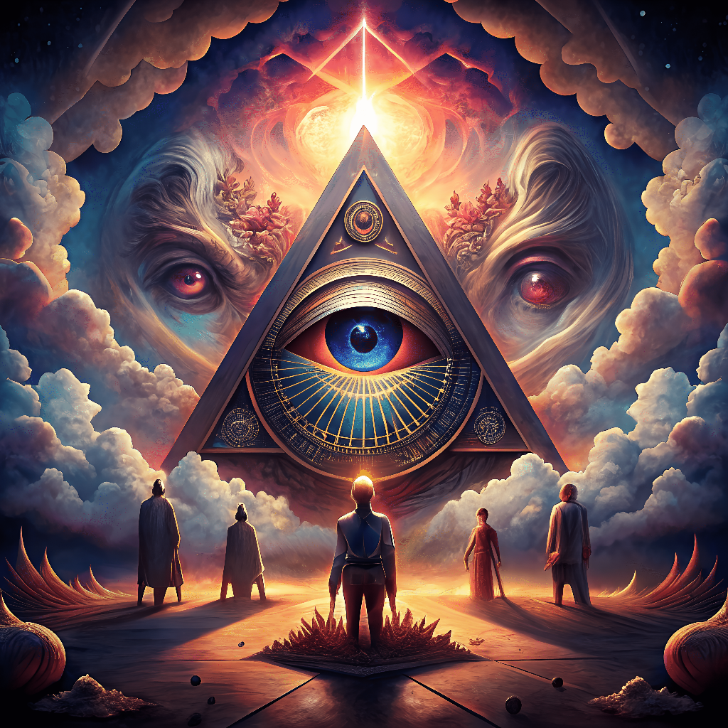 Illuminati, secret society, beautiful, watching, eyes of wisdom, tr...