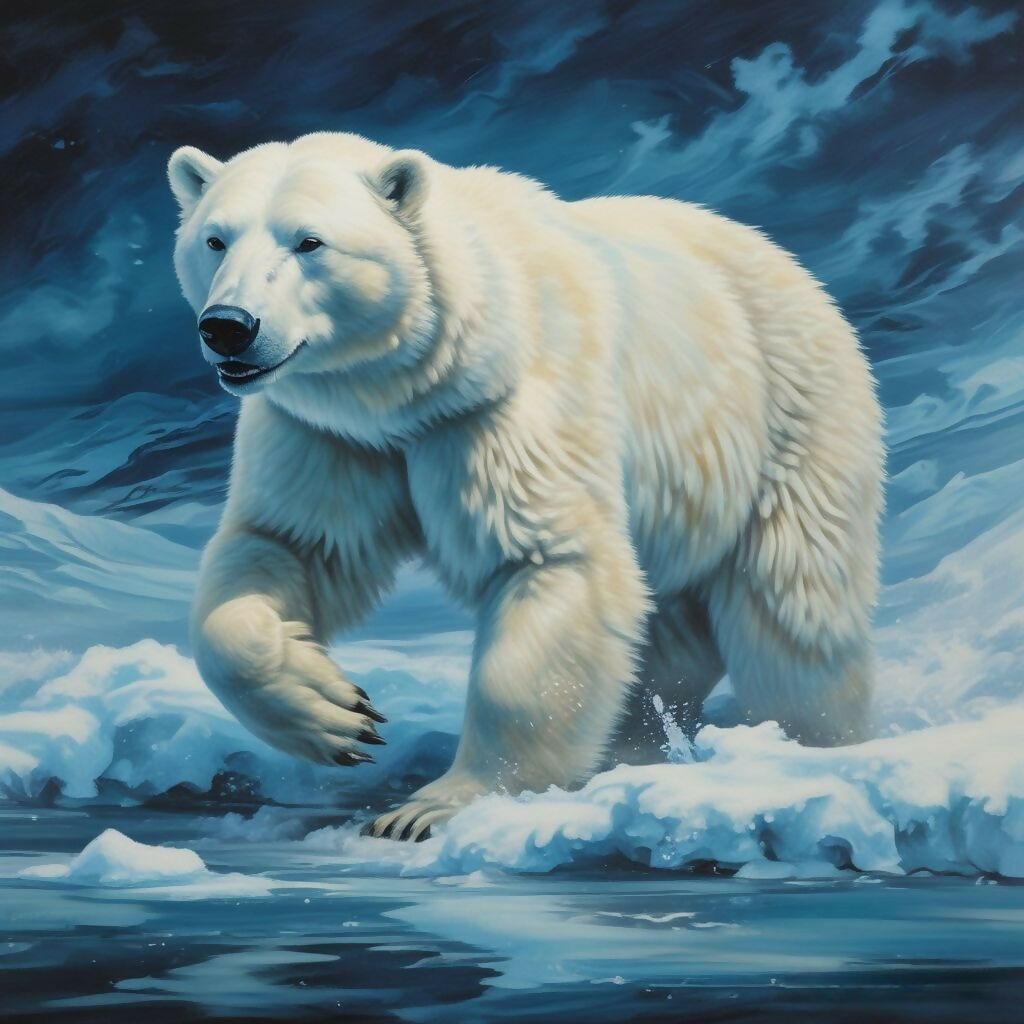 polar bear in the snow