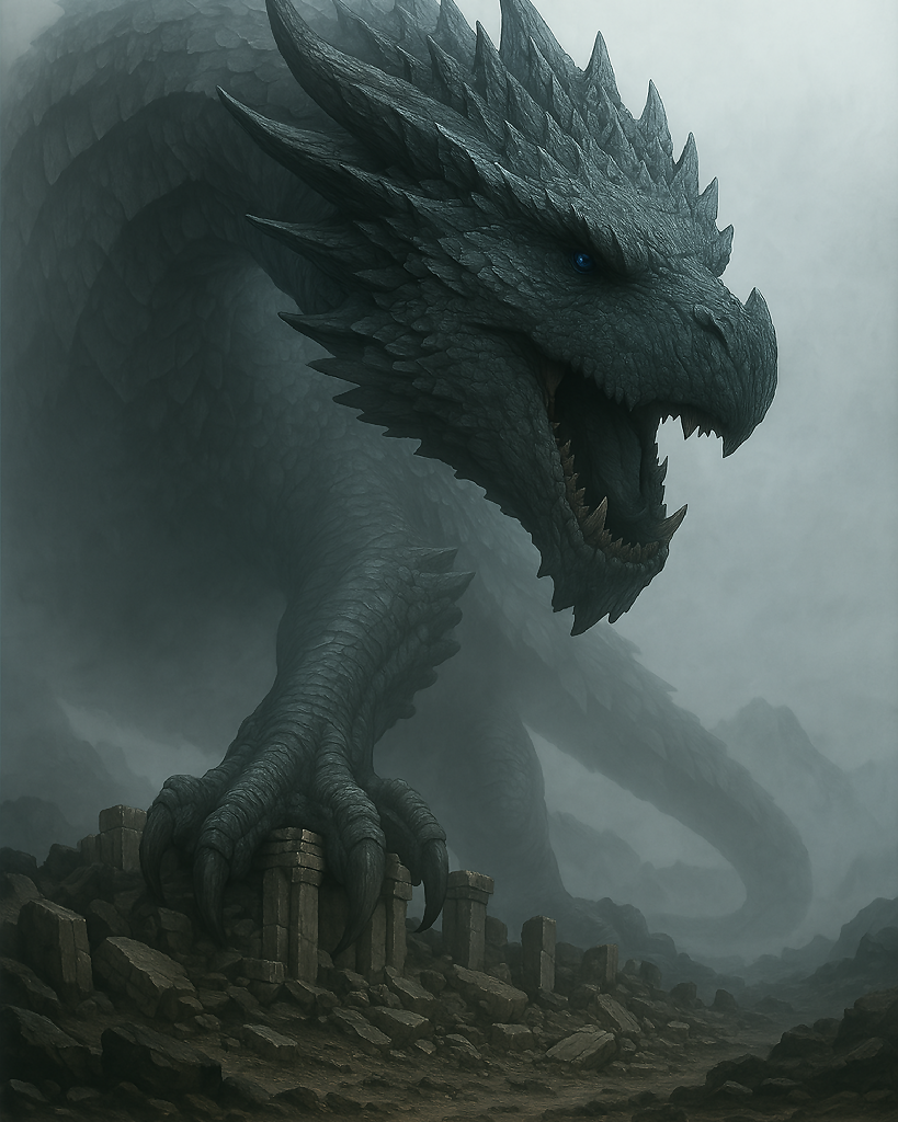 Ice Wing – The Silent Sovereign | Frost Dragon Fantasy Art Print