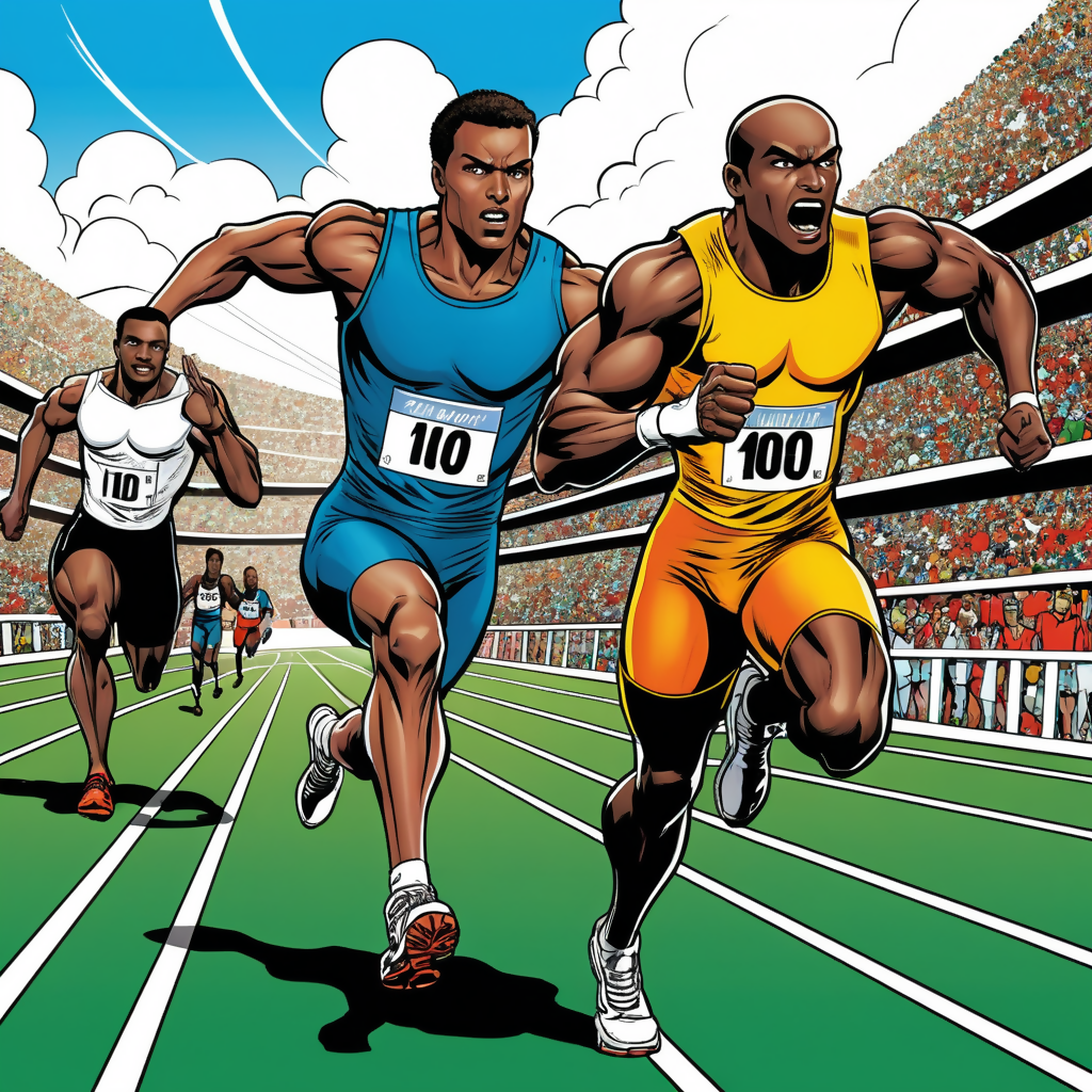 🌟 High-Energy Sports Action in Comic Style ⚡