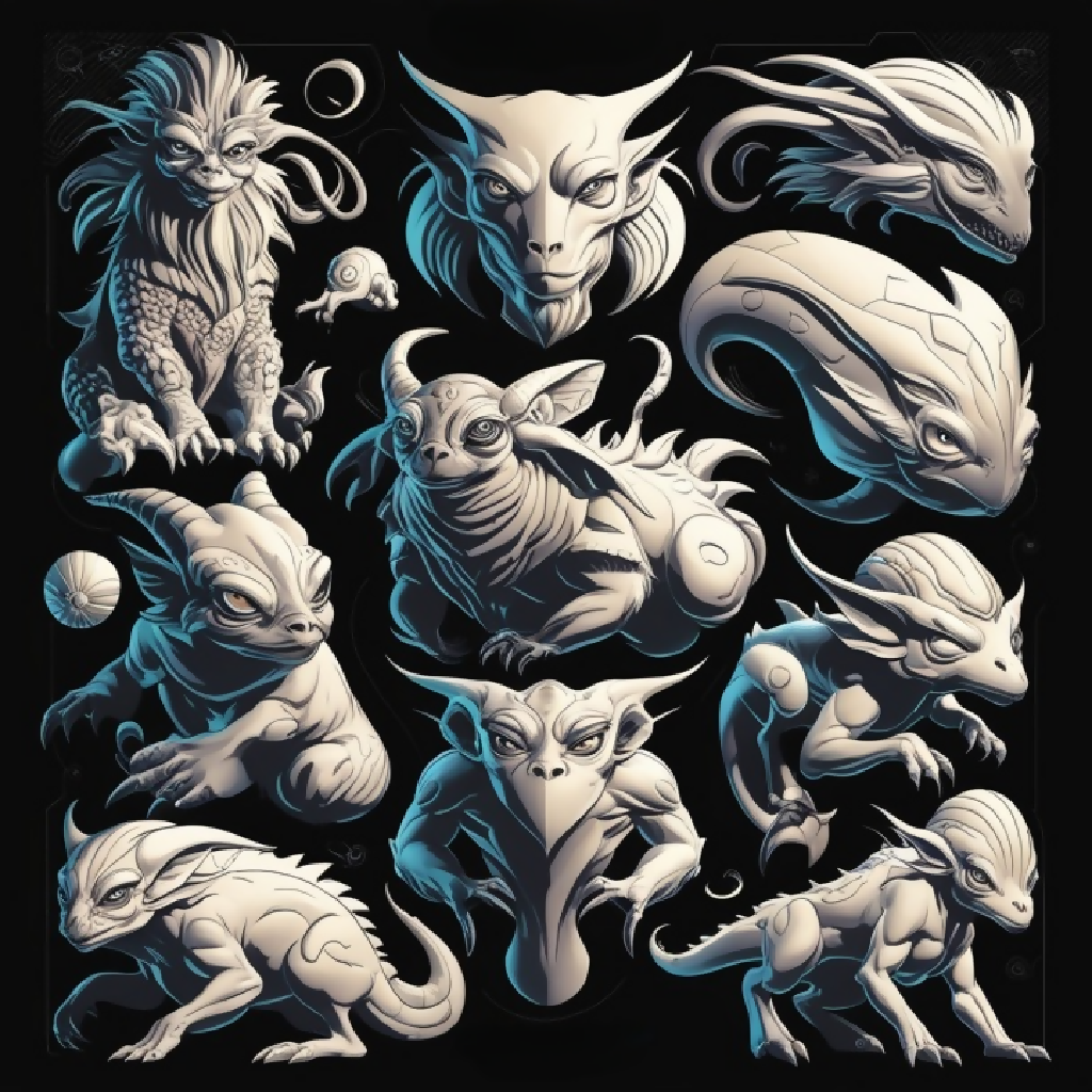 creature, Slien Creature Sketches, Embryonic Imaginings, From the V...