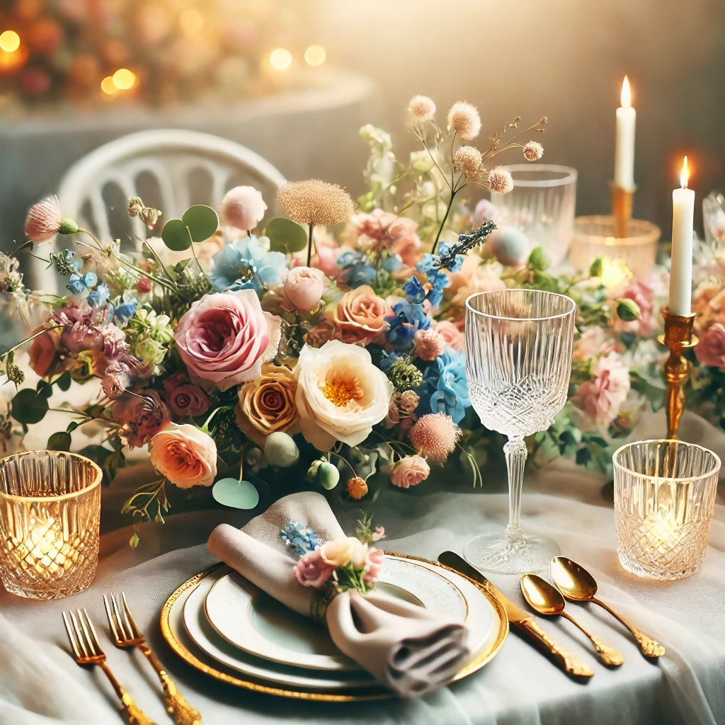 Elegant Pastel Wedding Table Setting