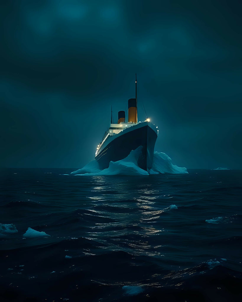Titanic Hitting the Iceberg