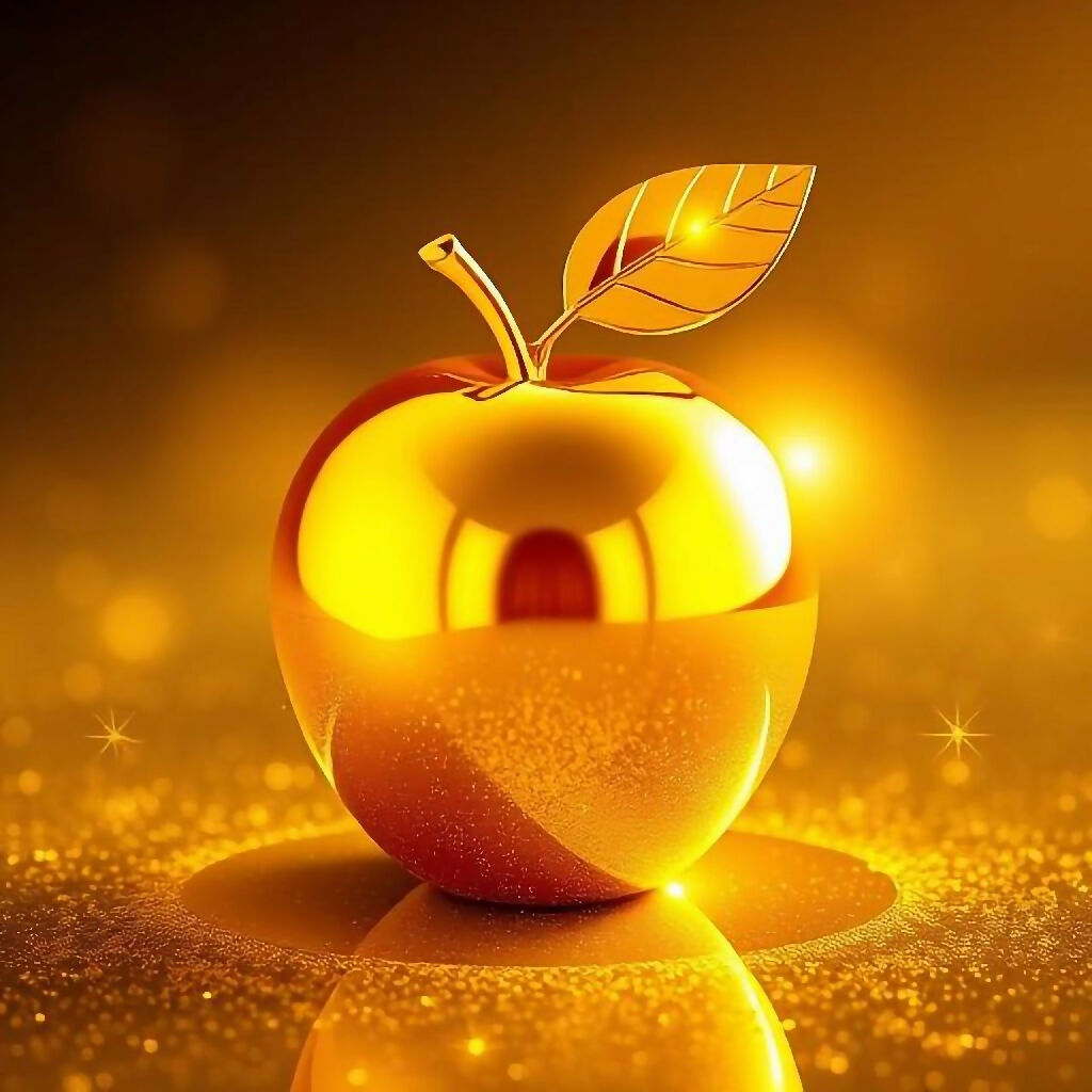 Apple in golden design No. 3