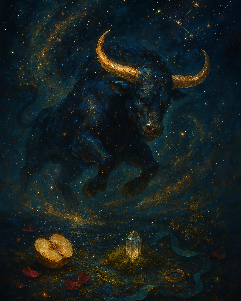 Taurus Celestial Bull Zodiac Still Life Earth Energy Art