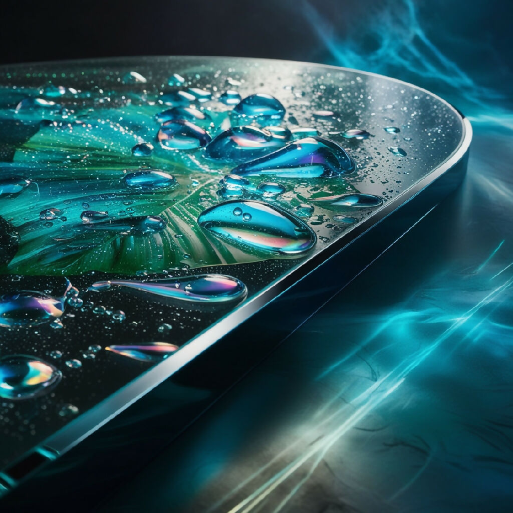 Water Droplets on a Smartphone Screen