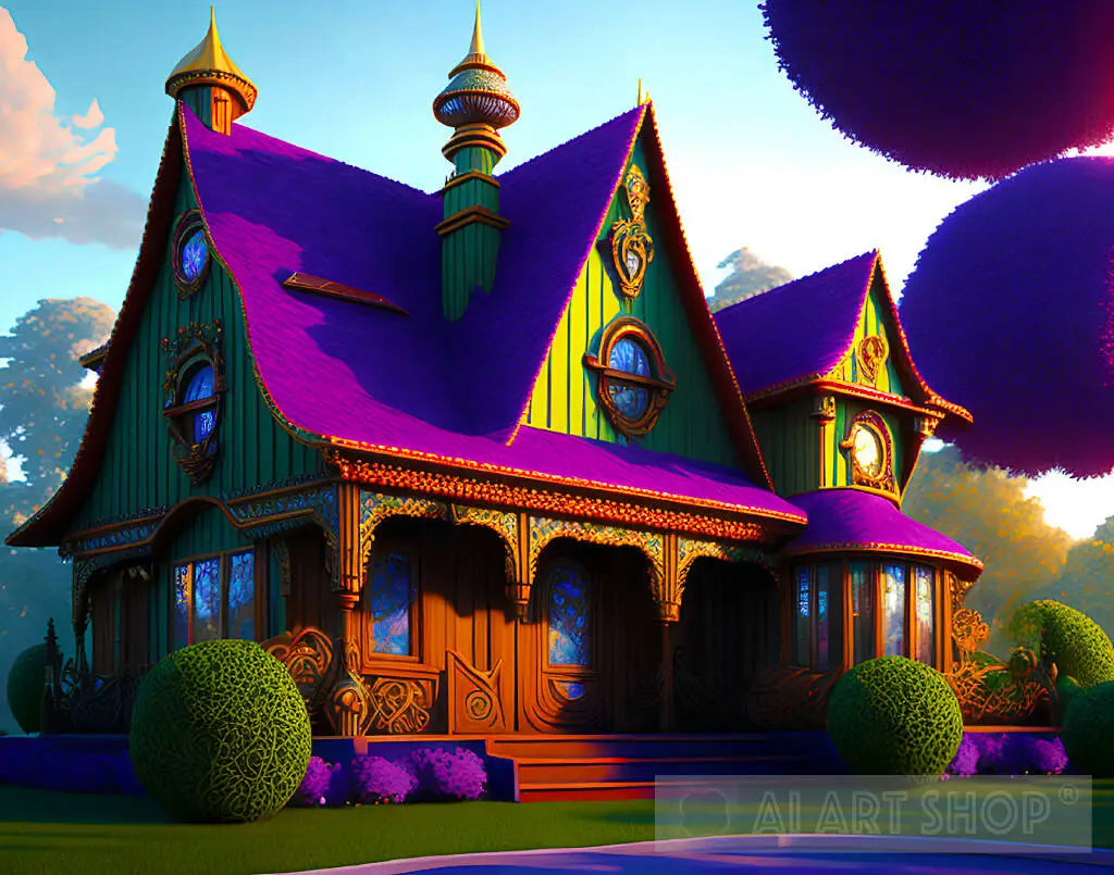 8. Fantasy Dwarf House - AI-generated Art
