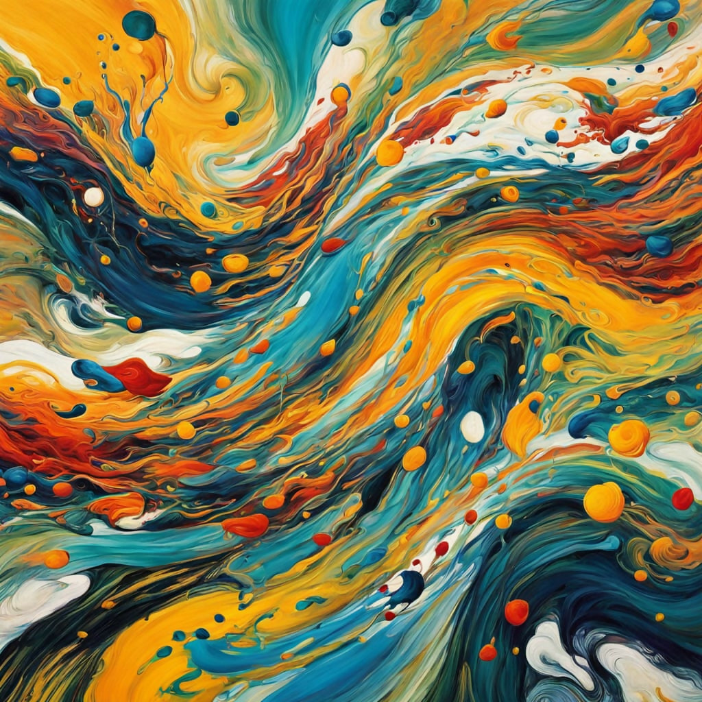 Cosmic Currents – Vivid Abstract AI Art of Energy and Motion