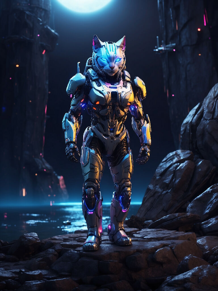 Cat in cyborg body #4