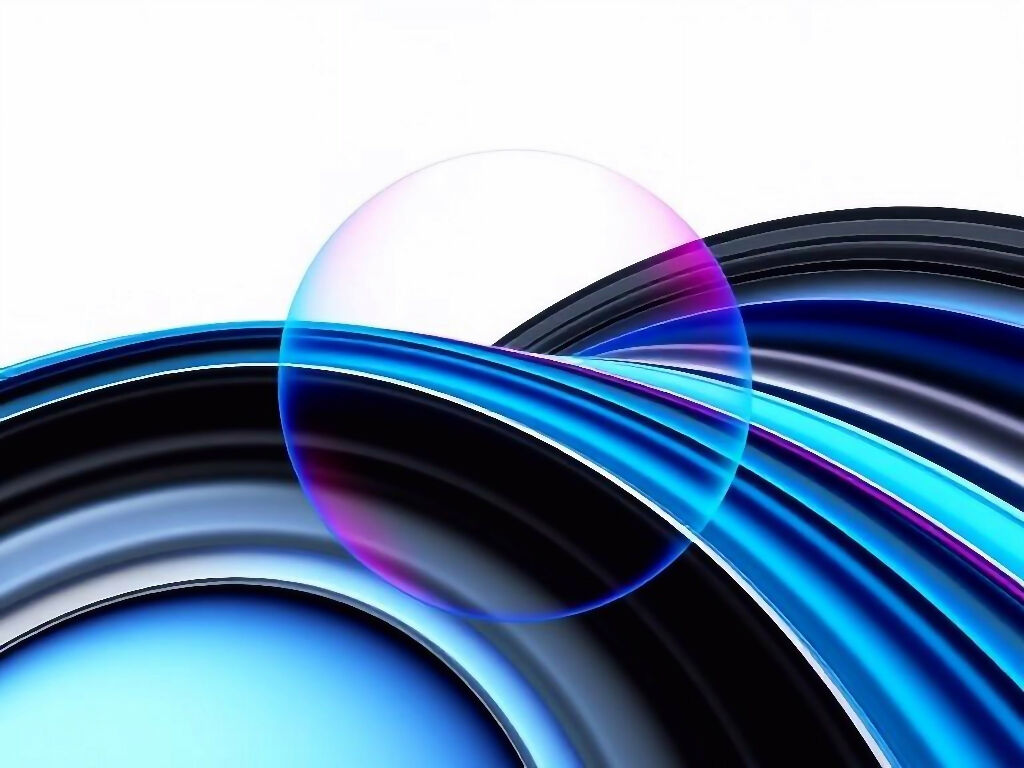 Abstract waves design in blue and black