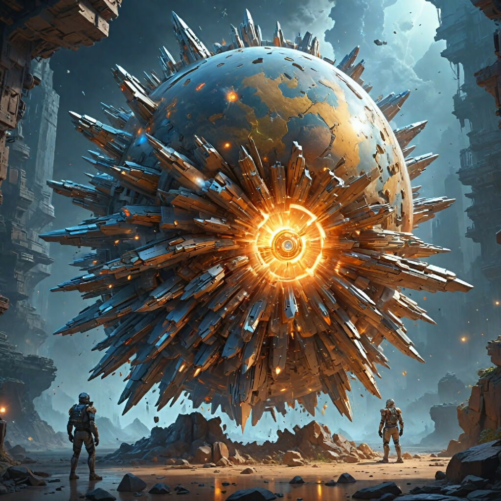 “Galactic Core Artifact” – A Cosmic Concept Art Print | Sci-Fi, Pos...