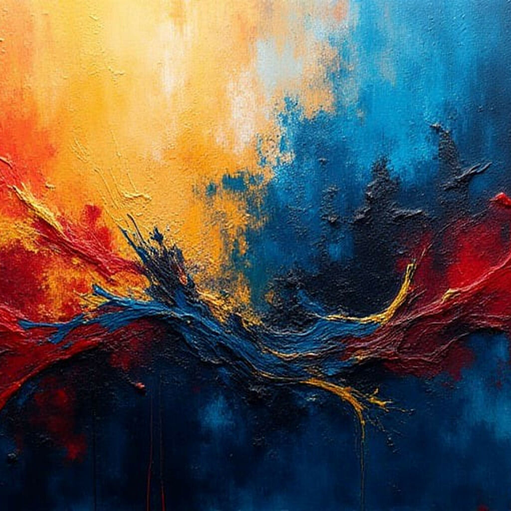 Dynamic Abstract Painting: A Vivid Fusion of Motion