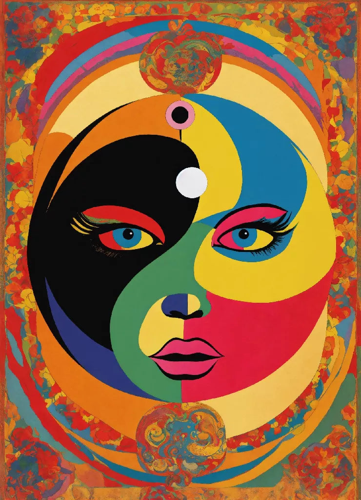 "Yin and Yang: The Fusion of Two Faces"