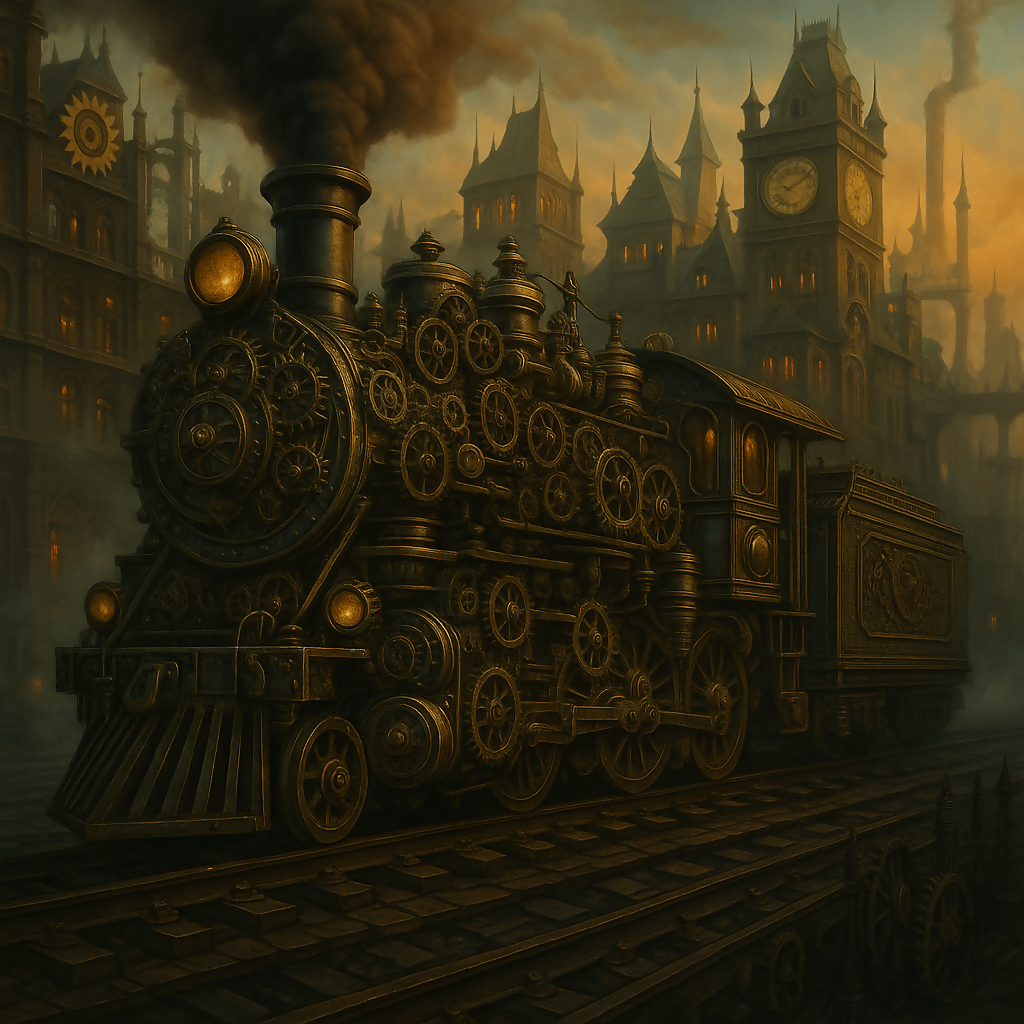 Trains, Steampunk, vintage