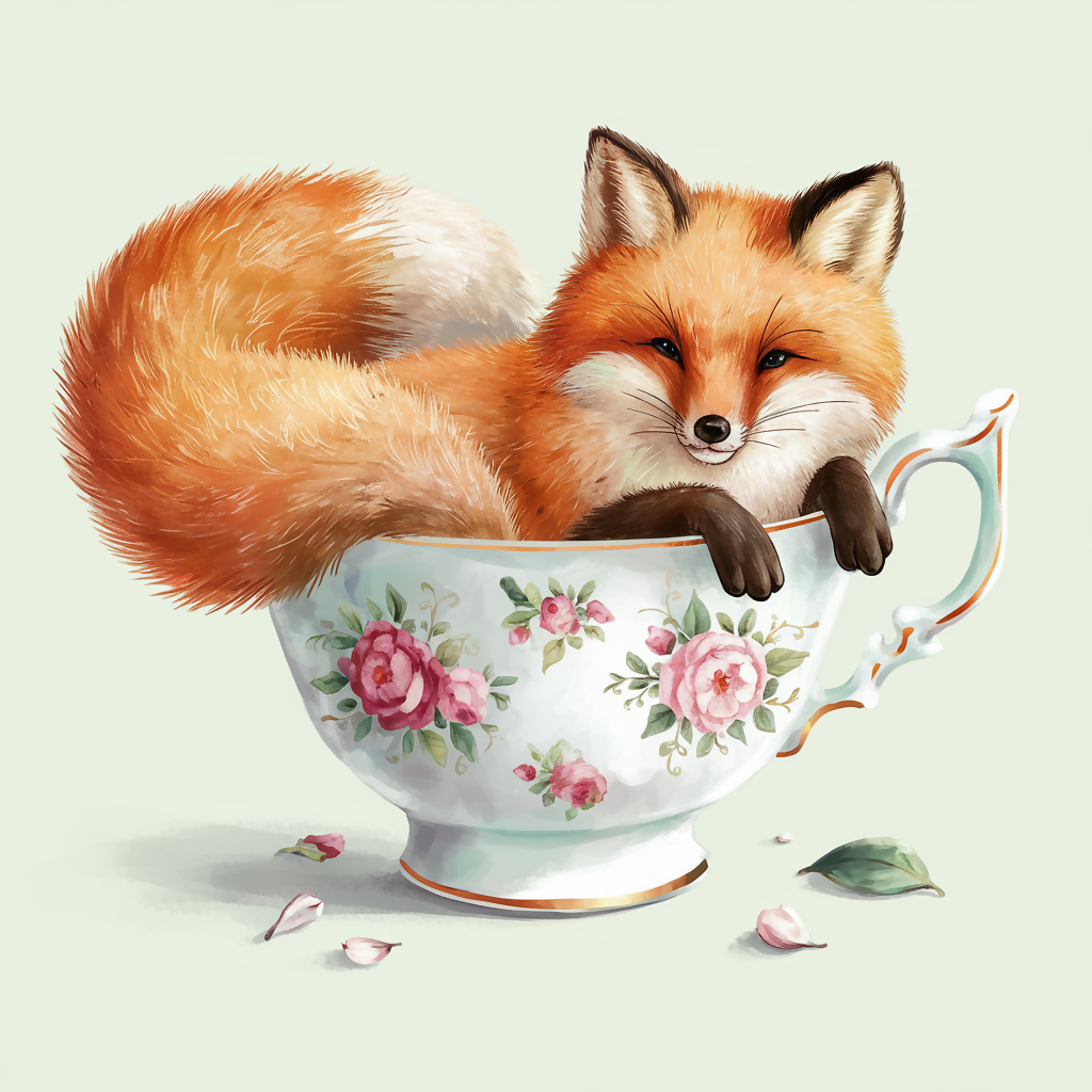 teacup fox art