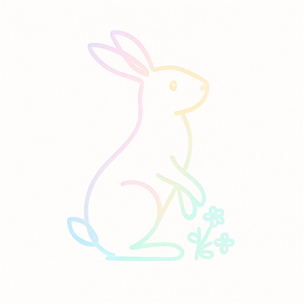Pause & Ponder – Rabbit standing upright