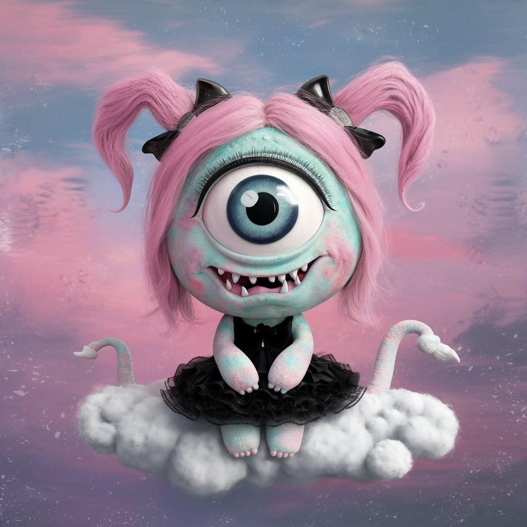 Pastel Goth Monster Girl art