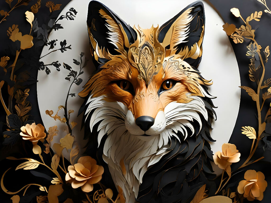 Golden Fox wall art