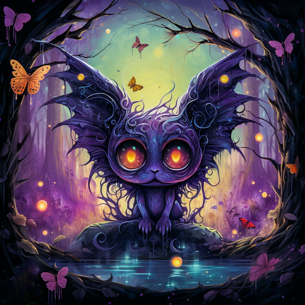 cute forest demon art