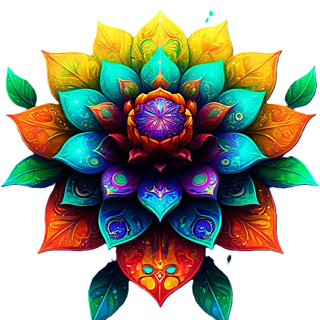 FLOWERPOWER-2 Transparent 300dpi PNG 3000X3000 Digital Download