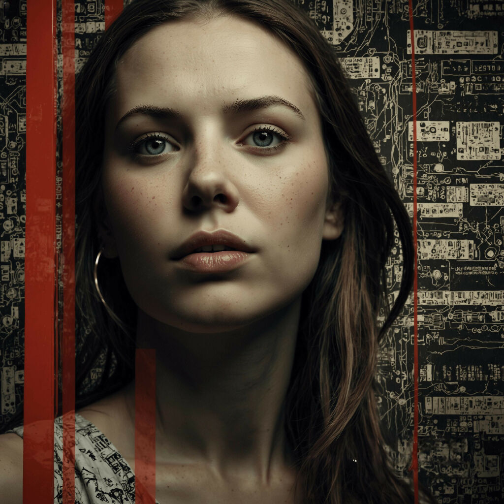 Tech Muse Portrait - Modern Digital Artwork Print | Contemporary Art