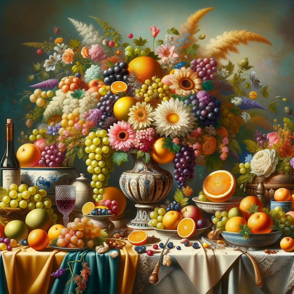 Vibrant Still Life Art: Elegant Decorative Masterpiece