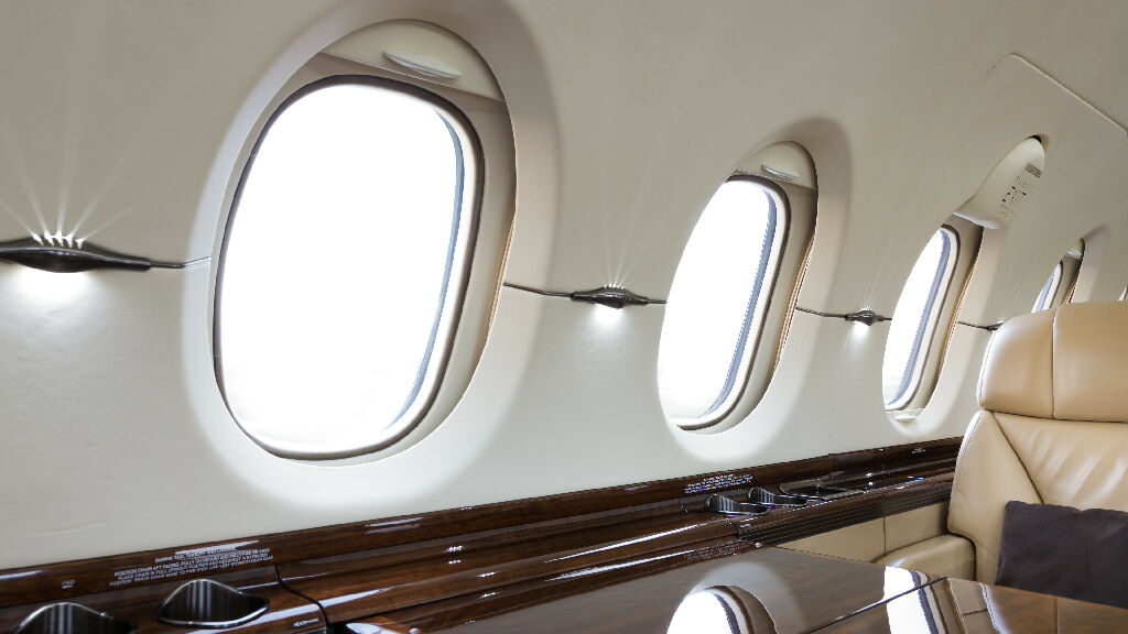 Serenity at 40,000 Feet – Luxury Private Jet Window View