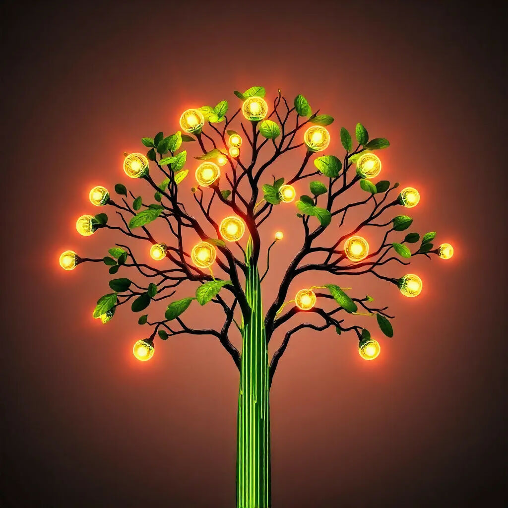 Neon Glow Tree – A Fusion of Nature & Technology
