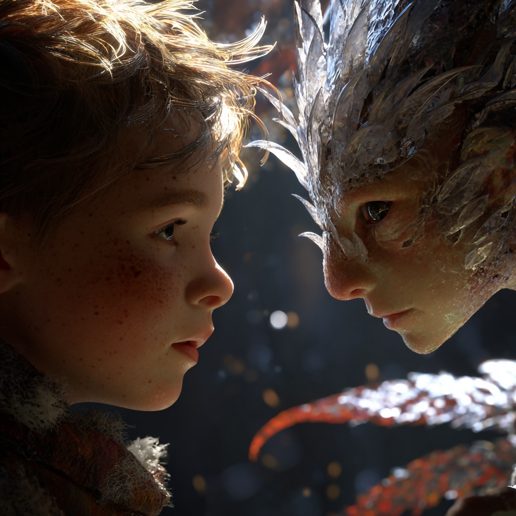 Children of the Starseed – Sci-Fi Alien Friendship Art