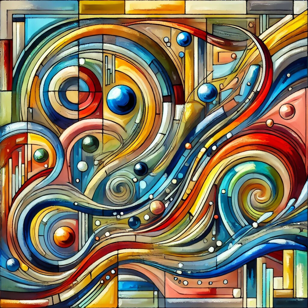 Vibrant Modern Art Decor: Bright, Abstract, Colorful Contemporary A...
