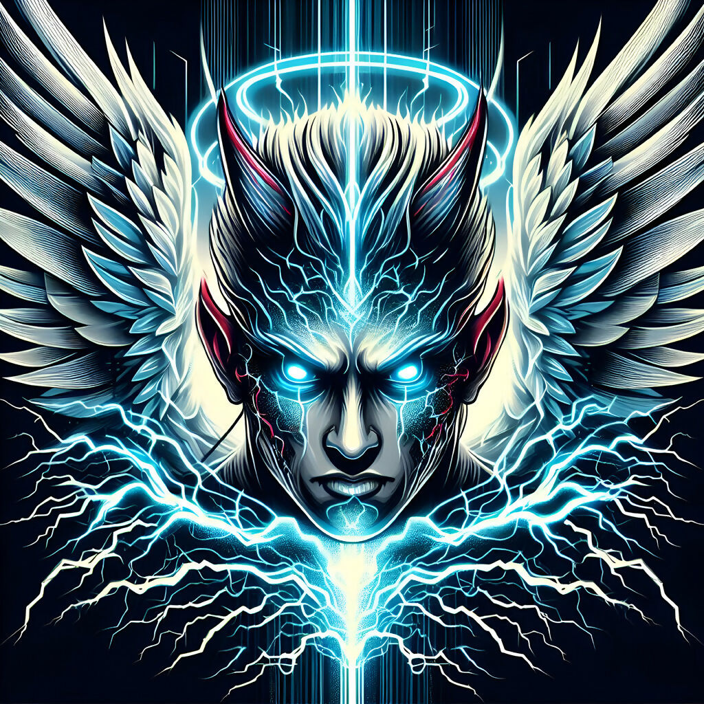 Celestial Thunder Angel AI Art - Stunning AI-Generated Fantasy Artwork