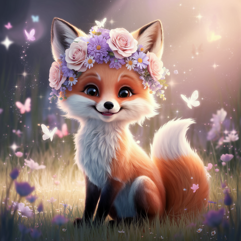 adorable fox art