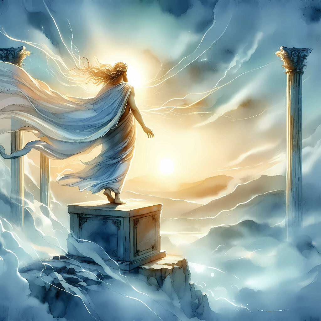 Greek God Watercolor Painting – Mythological Fine Art Print