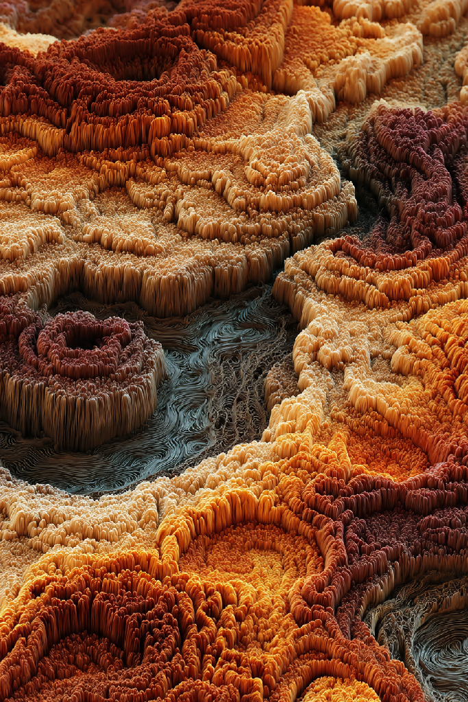 Abstract Crevice – Layered Geological Texture in Warm Tones