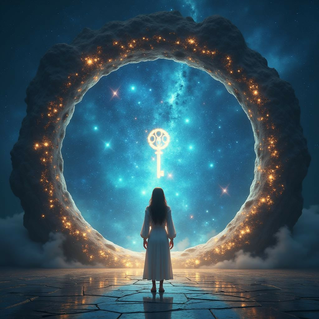 Galactic Portal Key Art Print - Mystical and Celestial Artwork