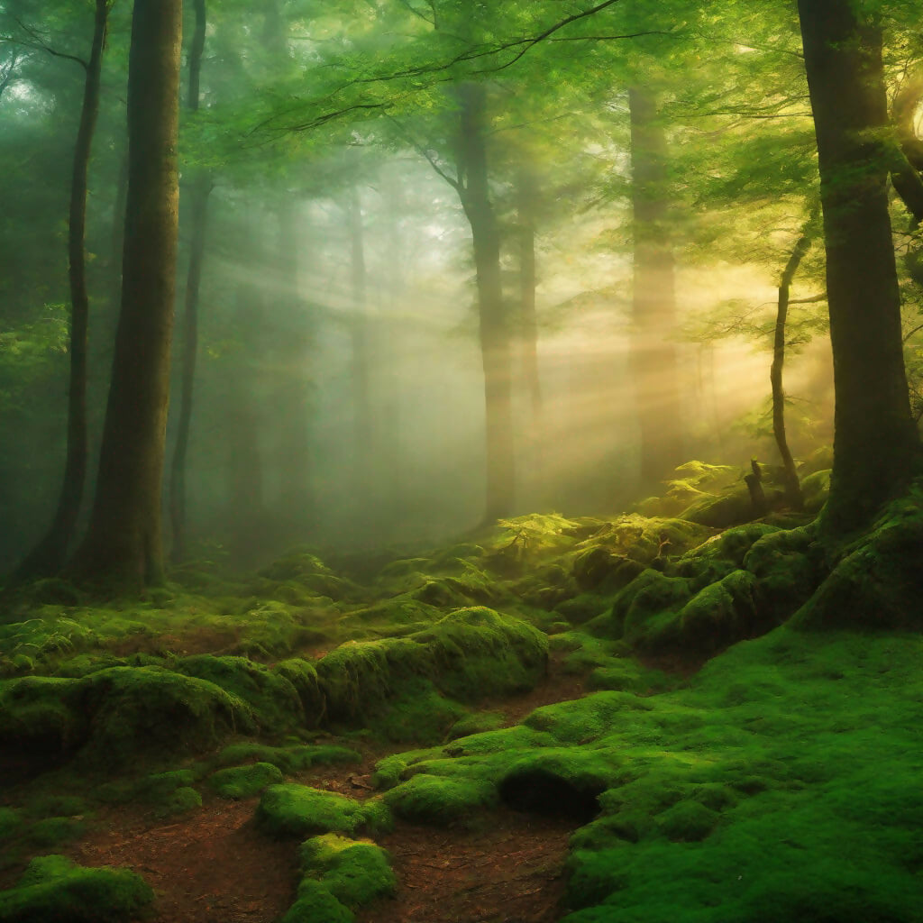 Natural Environment in the Green Forest