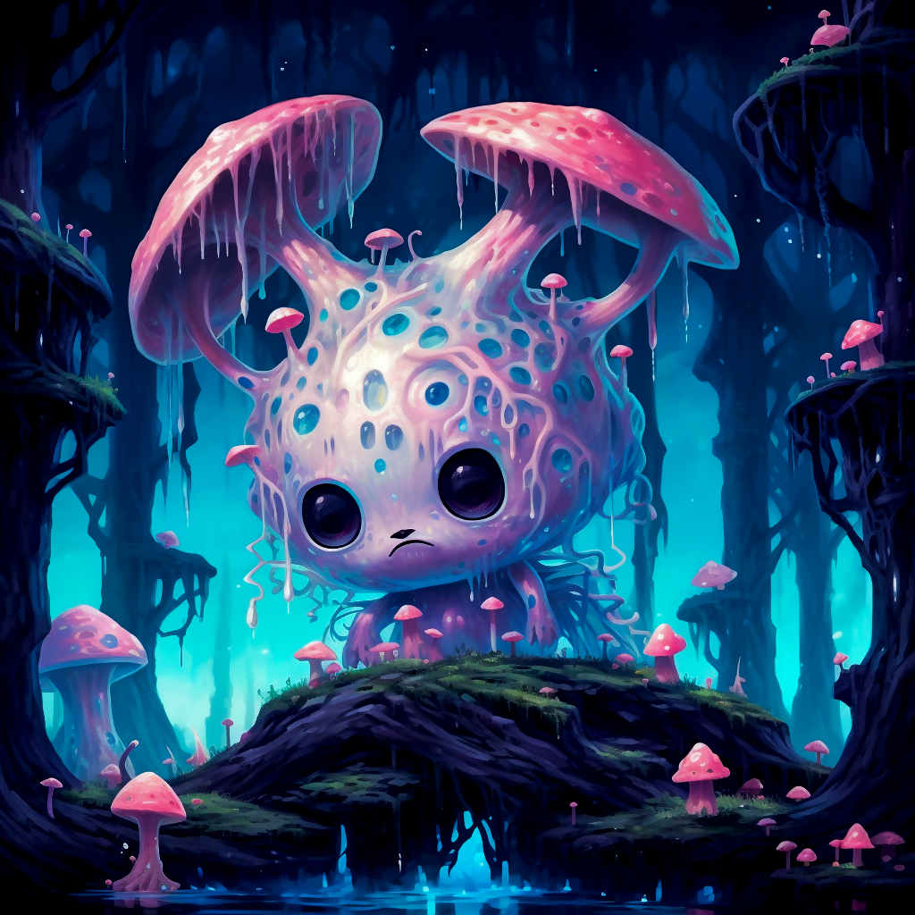 Creepy Cute Mushroom Creature art
