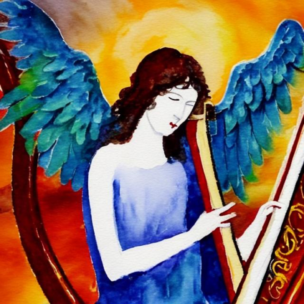 angel with harp