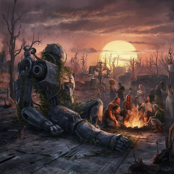 Twilight of Humanity: Post-Apocalyptic Digital Art Print | Sci-Fi D...